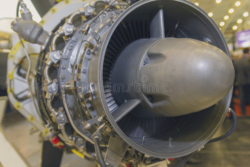Aviation Engine on the Stand Close Up Stock Photo - Image of airplane ...