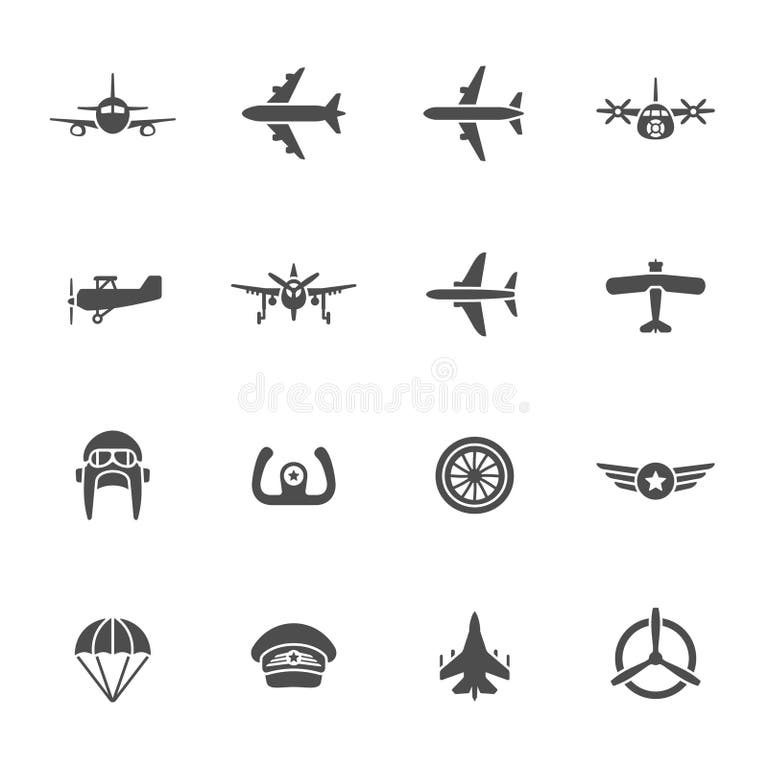 Aviation icon set. stock vector. Illustration of check - 54199081