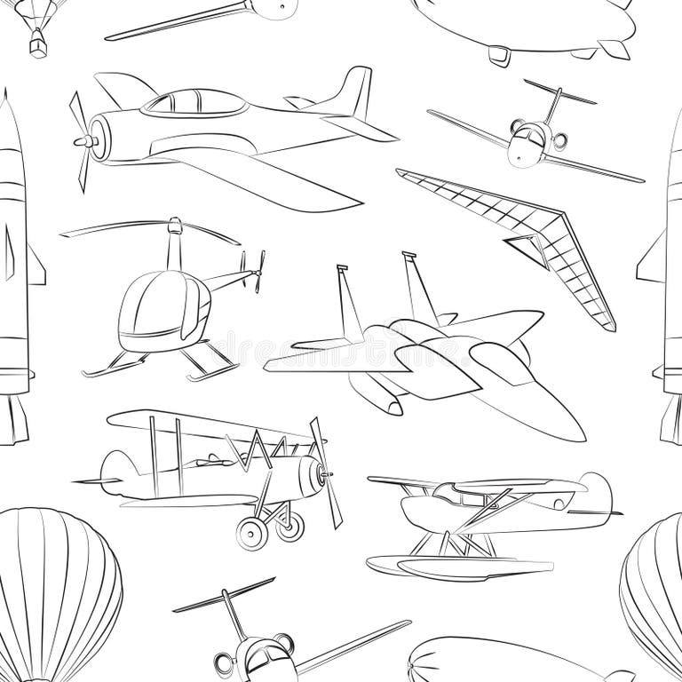 Aviation Icons Set Pattern Stock Illustrations – 131 Aviation Icons Set ...
