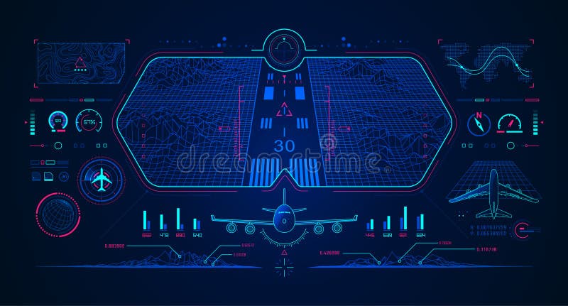 Aviation interface stock vector. Illustration of control - 155708001