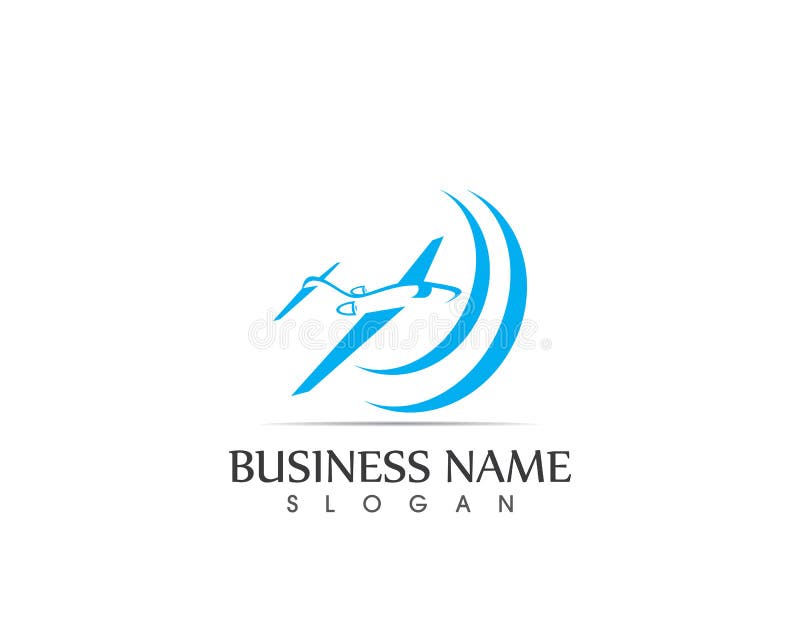 Aviation Logo Design Vector Template Stock Vector - Illustration of ...