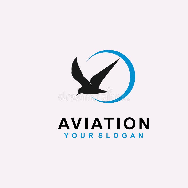 Aviation logo template stock illustration. Illustration of plane ...