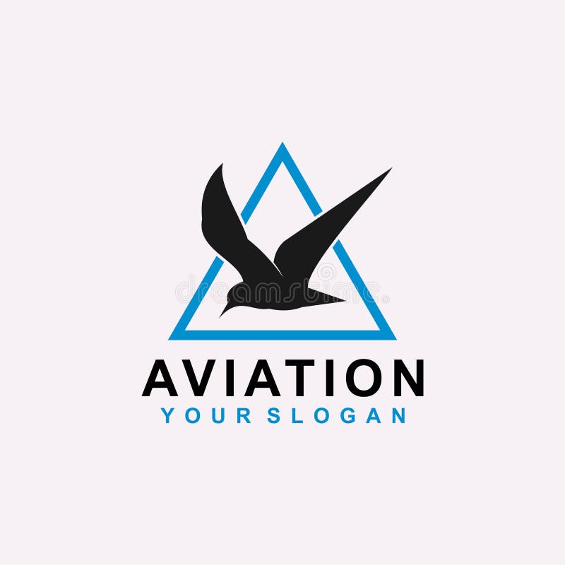 Aviation logo template stock illustration. Illustration of shape ...