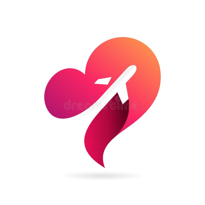 Aviation love logo stock vector. Illustration of business - 89710148