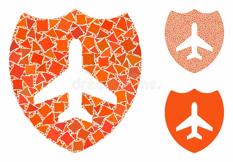 Aviation Shield Composition Icon of Humpy Elements Stock Illustration ...