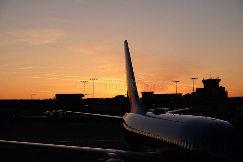 Aviation Sunset stock photo. Image of passenger, flying - 70077410
