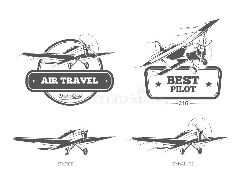 Aviation Vector Badges, Logos, Emblems, Labels Stock Vector ...