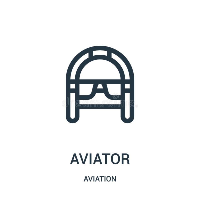 Aviator Icon Vector from Aviation Collection. Thin Line Aviator Outline ...