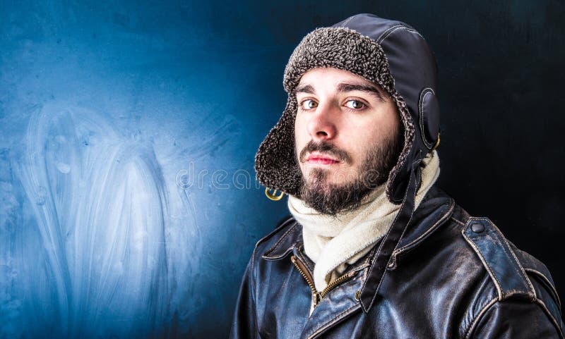 Aviator old stile stock photo. Image of conceptual, aviation - 95910172