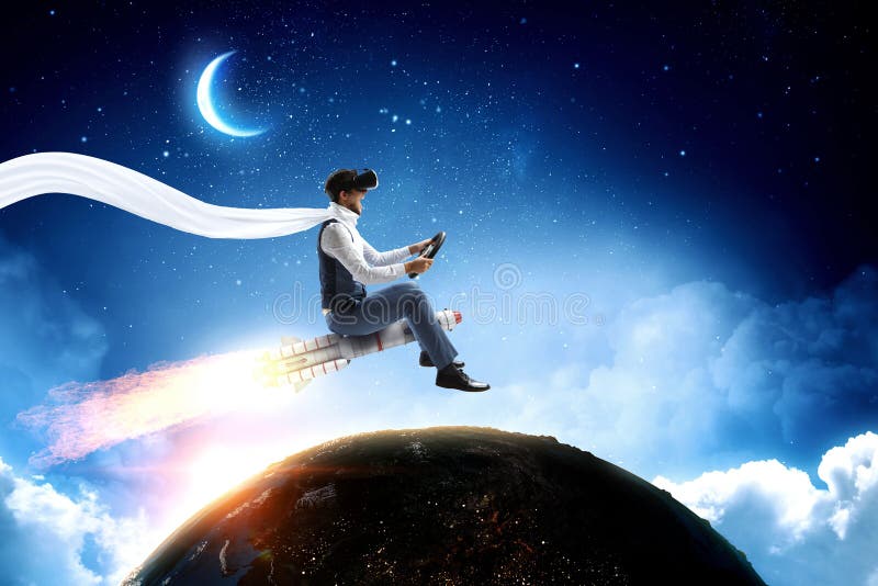 122 Man Riding Rocket Stock Photos - Free & Royalty-Free Stock Photos ...