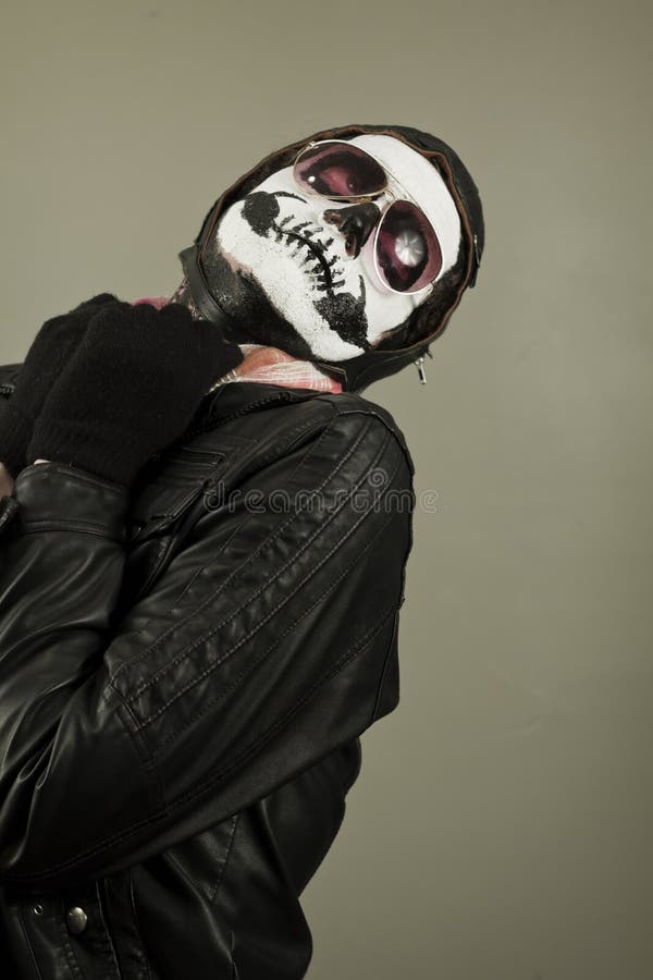 Aviator Skull stock photo. Image of passion, happy, flustered - 55905520