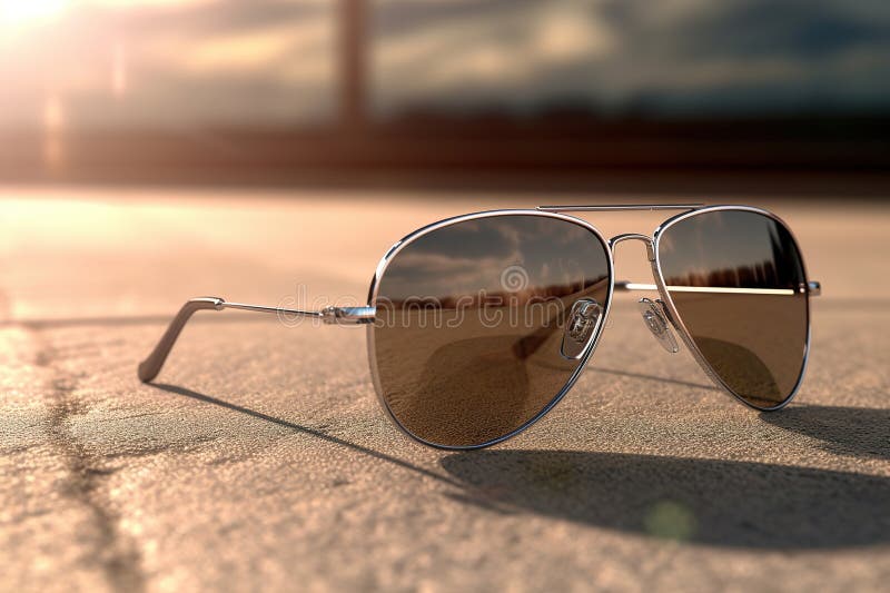Aviator Sunglasses. Generated by AI Stock Illustration - Illustration ...