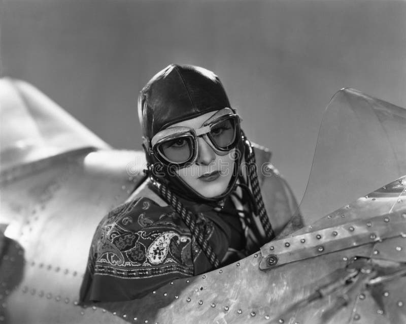 Aviatrix stock photo. Image of outside, female, 19301939 - 52032550