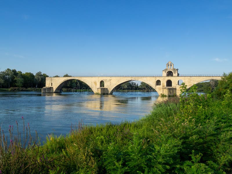 Avignon bridge stock photo. Image of clear, provencealpsfrench - 254576534