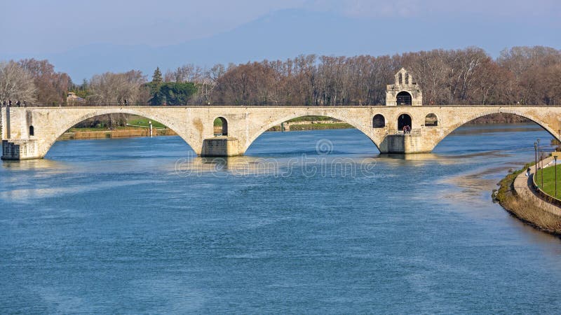 Avignon Bridge stock photo. Image of famous, ruins, rhone - 160016318