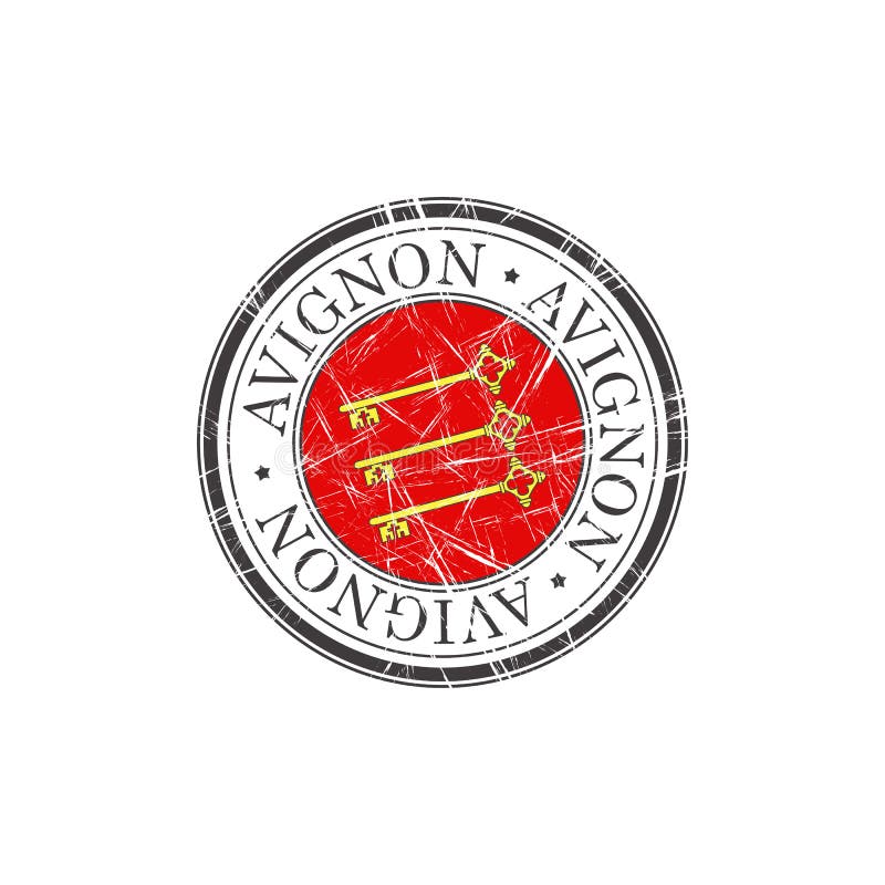 Avignon City Travel And Tourism Destination Concept. France Flag Stock ...