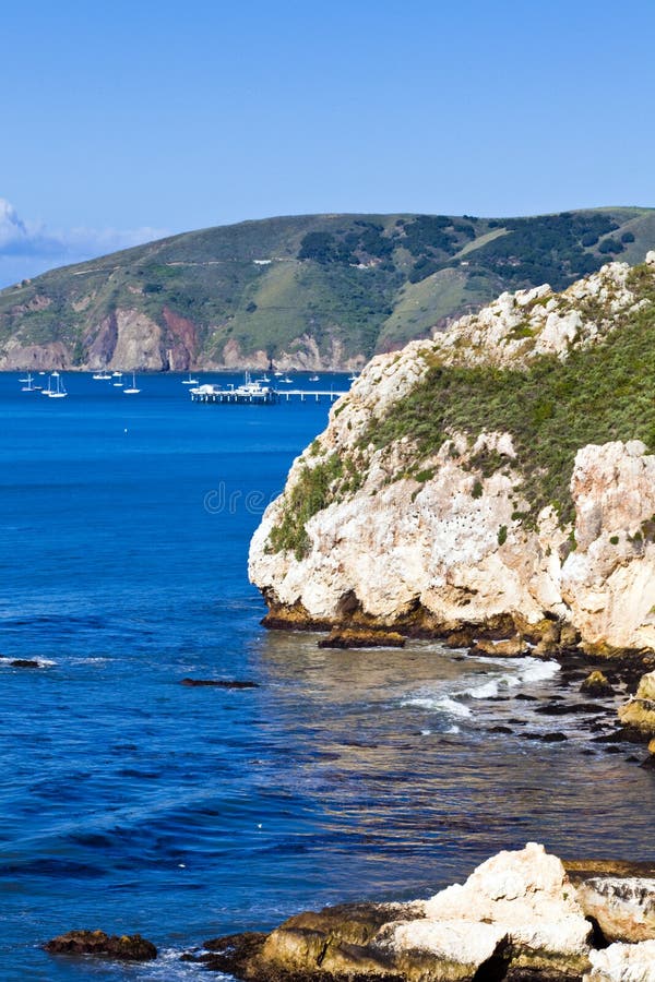 Avila Bay Cliffs stock photo. Image of shore, port, boat - 14193670