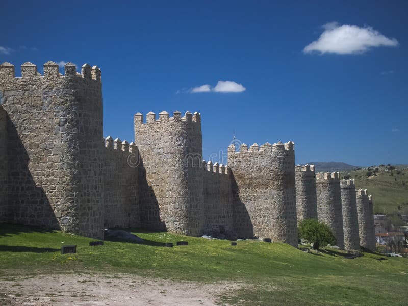 Avila s walls stock image. Image of heritage, avila, castle - 31593281