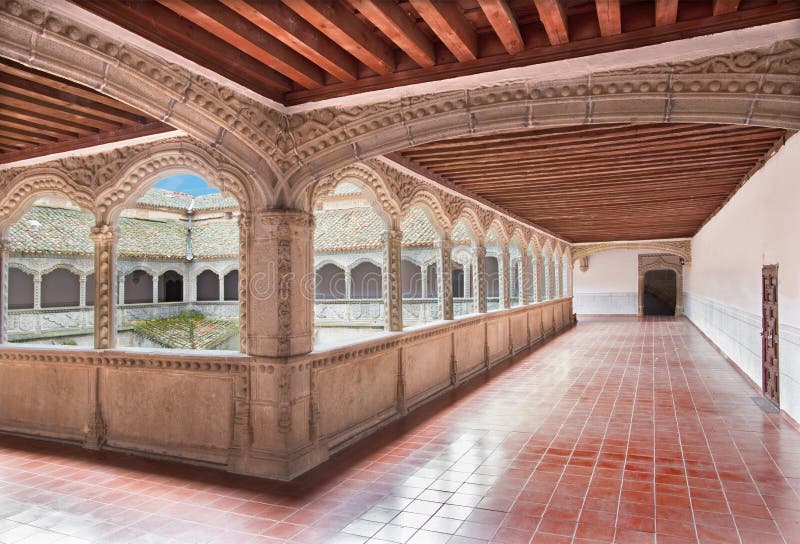 AVILA, SPAIN, 2016: the Atrium in Real Monasterio De Santo Tomas. Stock ...