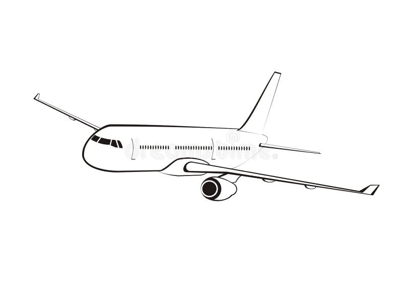 Avion Dans Sstyle De Schéma Illustration de Vecteur - Illustration du ...