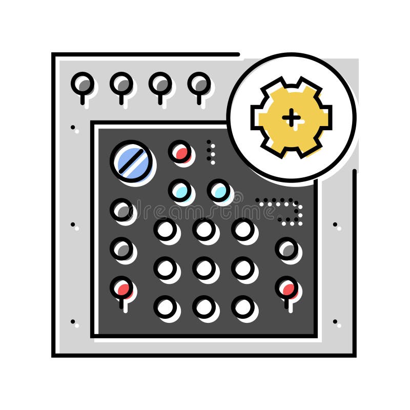 Avionics Testing Aircraft Color Icon Vector Illustration Stock Vector ...