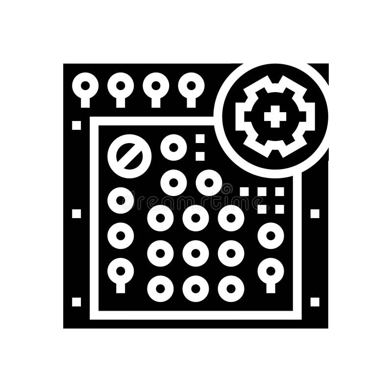 Avionics Testing Aircraft Glyph Icon Vector Illustration Stock Vector ...