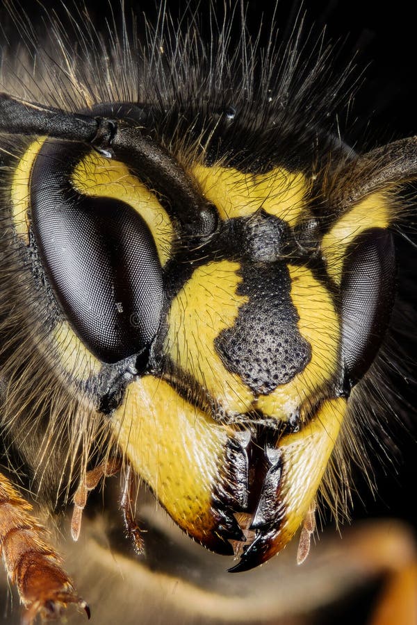 Aguijón De Una Avispa Europea Común Imagen de archivo - Imagen de daño ...