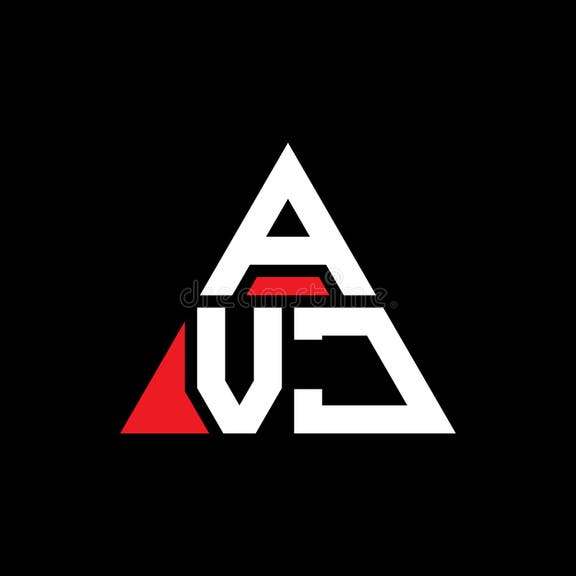 AVJ Triangle Letter Logo Design with Triangle Shape. AVJ Triangle Logo ...