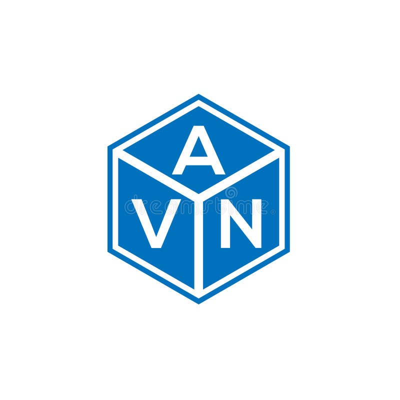 AVN Letter Logo Design on Black Background. AVN Creative Initials ...