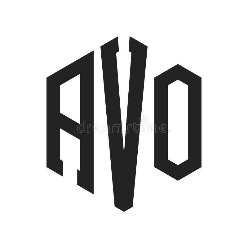 AVO Logo Design. Initial Letter AVO Monogram Logo Using Hexagon Shape ...
