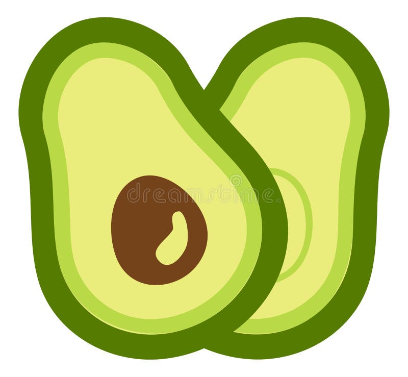 Avocado avo double stock vector. Illustration of guacamole - 171702578