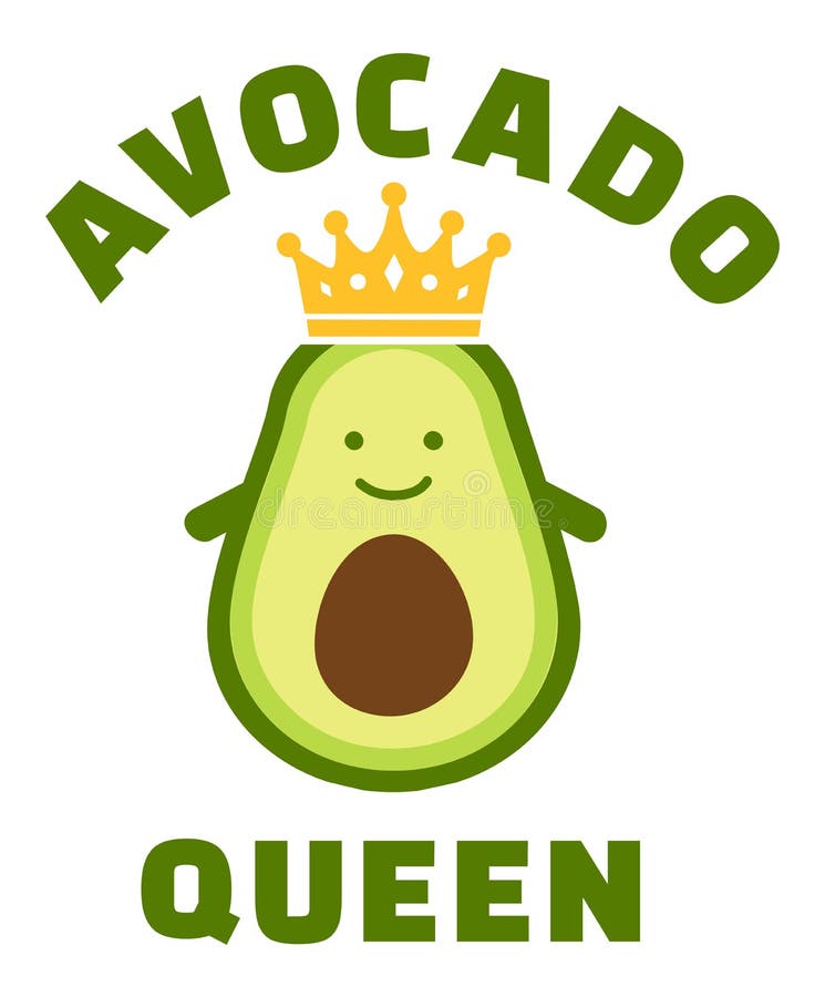 Avocado avo queen stock vector. Illustration of green - 171701926
