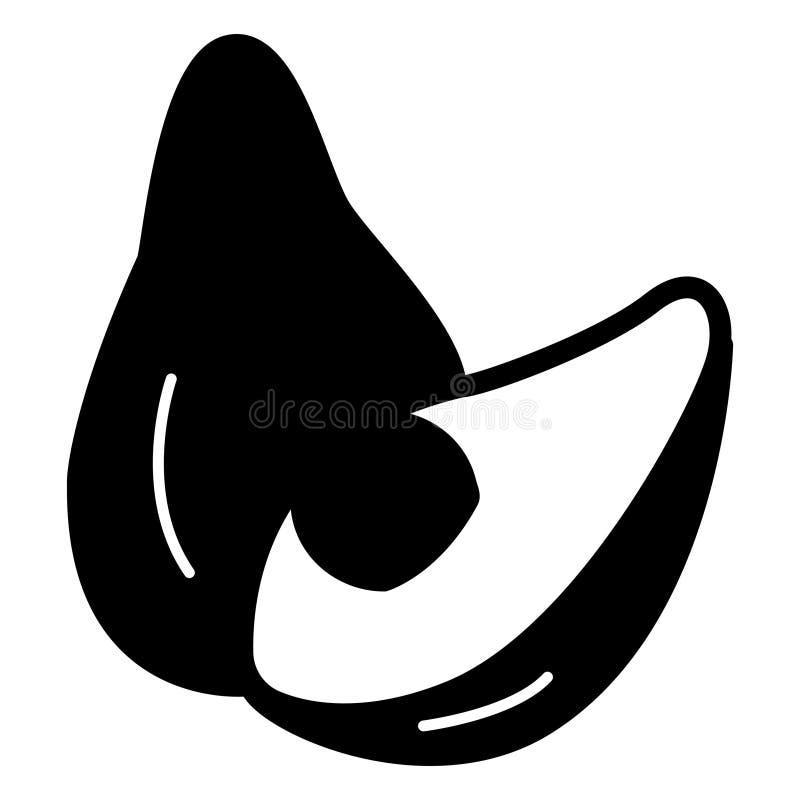Avocado Black Icon. stock vector. Illustration of design - 273560184