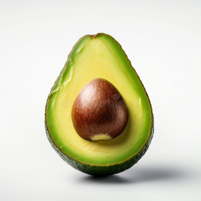 Hyper-realistic Avocado Portrait with High-key Lighting Stock ...