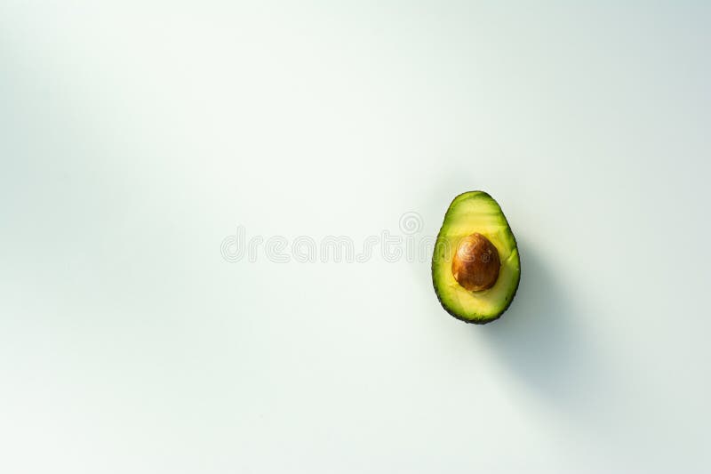 Avocado Collection Isolated on White. Avocado Half Clipping Path Stock ...