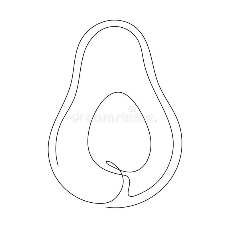 Continuous Line Avocado Stock Illustrations – 617 Continuous Line ...