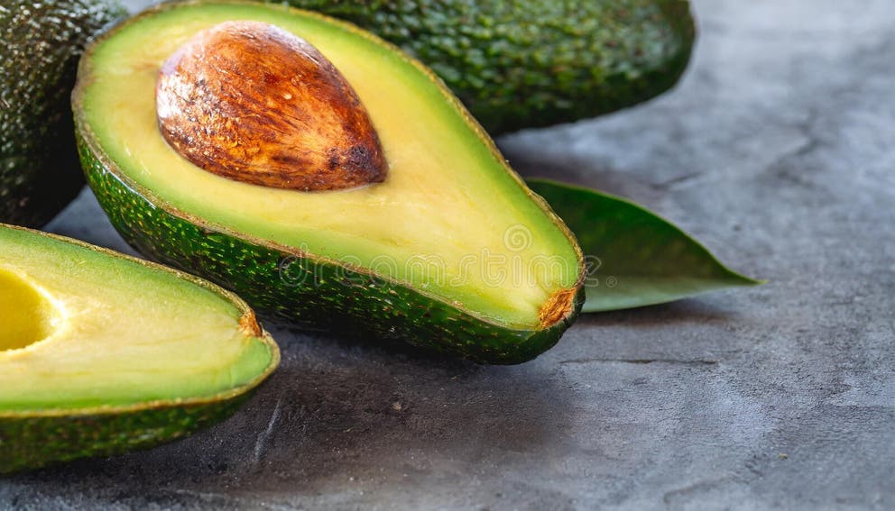 Avocado, Copyspace on a Side Stock Illustration - Illustration of ...