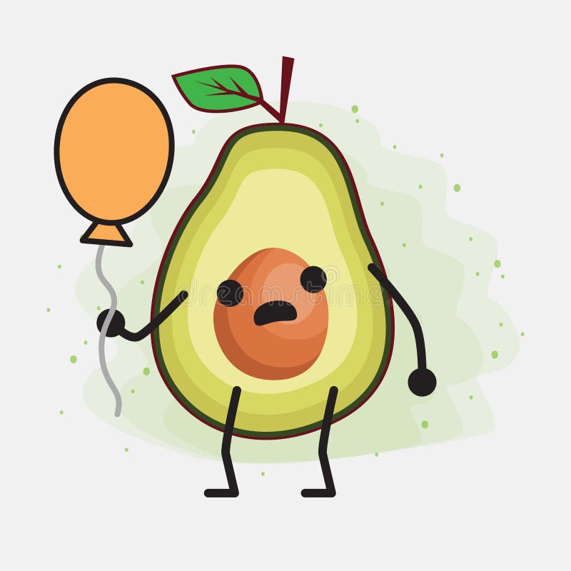 Avocado Cute Vector Character Illustration Stock Vector - Illustration ...