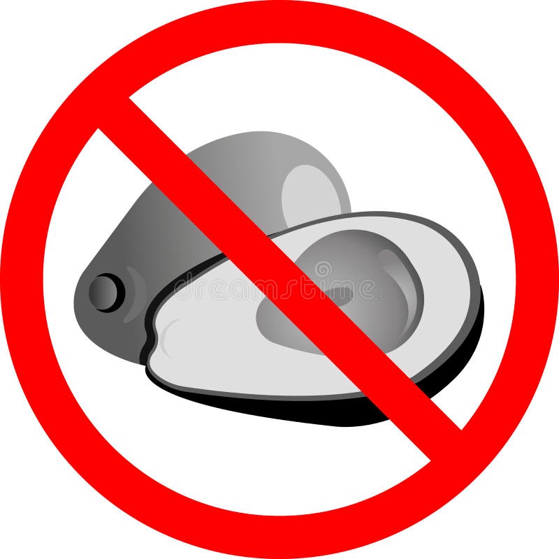 Avocado with a Forbidden Sign. Vector Illustration. Stock Vector ...