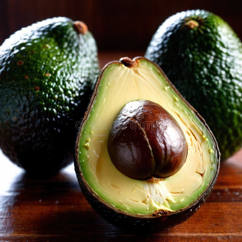 Avocado Fresh Raw Organic Fruit Stock Illustration - Illustration of ...