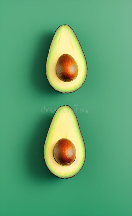 Avocado, Fruit, Vegetable on a Light Background Stock Illustration ...