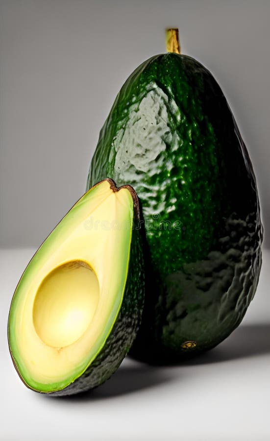 Avocado, Fruit, Vegetable on a Light Background Stock Illustration ...