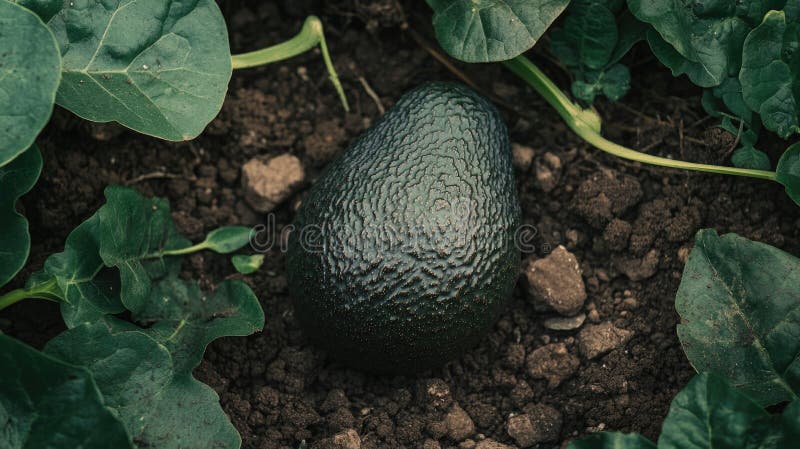 Avocado in Garden stock image. Image of outdoor, generated - 378948257