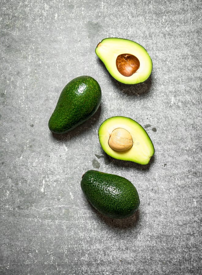 Avocado Green on the Table . Stock Photo - Image of ingredient ...