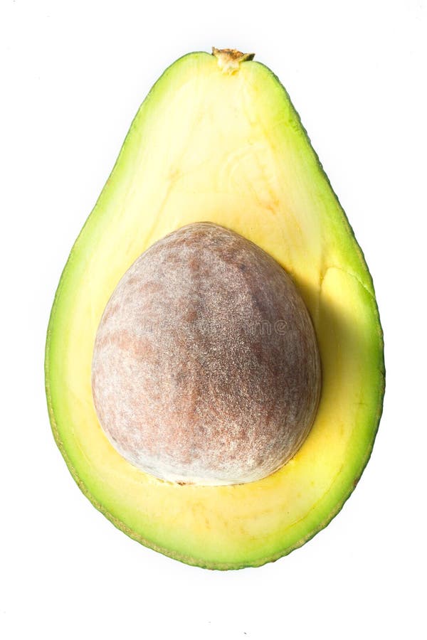 Avocado. Half with Core Isolated Stock Photo - Image of slice, isolated ...