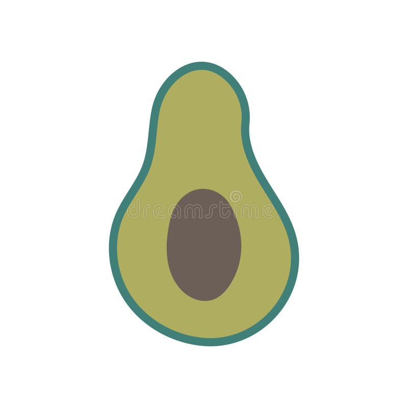 Avocado Hand Drawn. Abstract Shape Fruit Inspiration. Vector ...