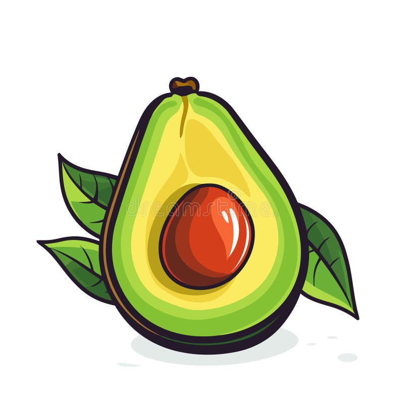 Avocado Icon. Cute Image of an Isolated Avocado. Vector Illustration ...
