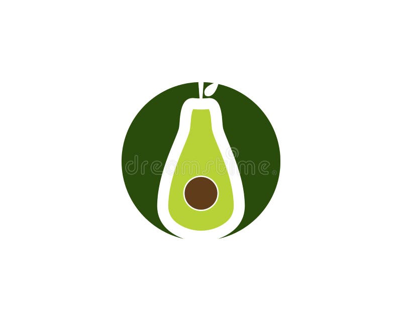 Avocado Icon and Symbol Vector Logo Illustration Stock Vector ...