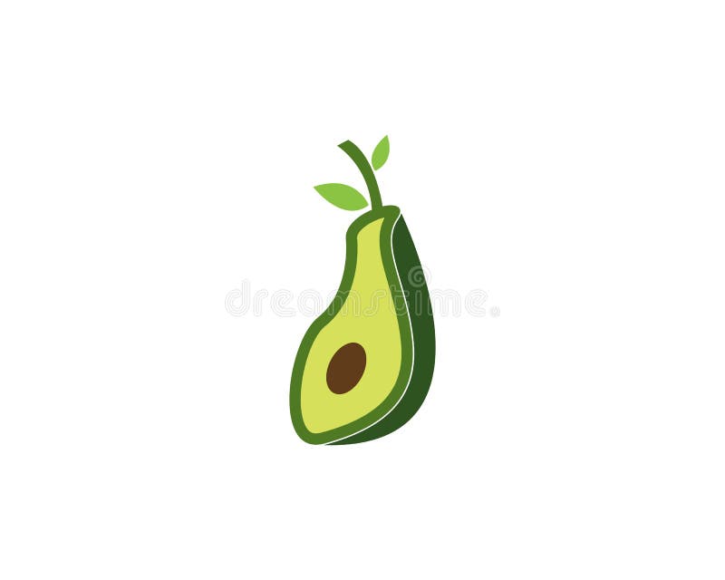 Avocado Icon and Symbol Vector Logo Illustration Stock Vector ...
