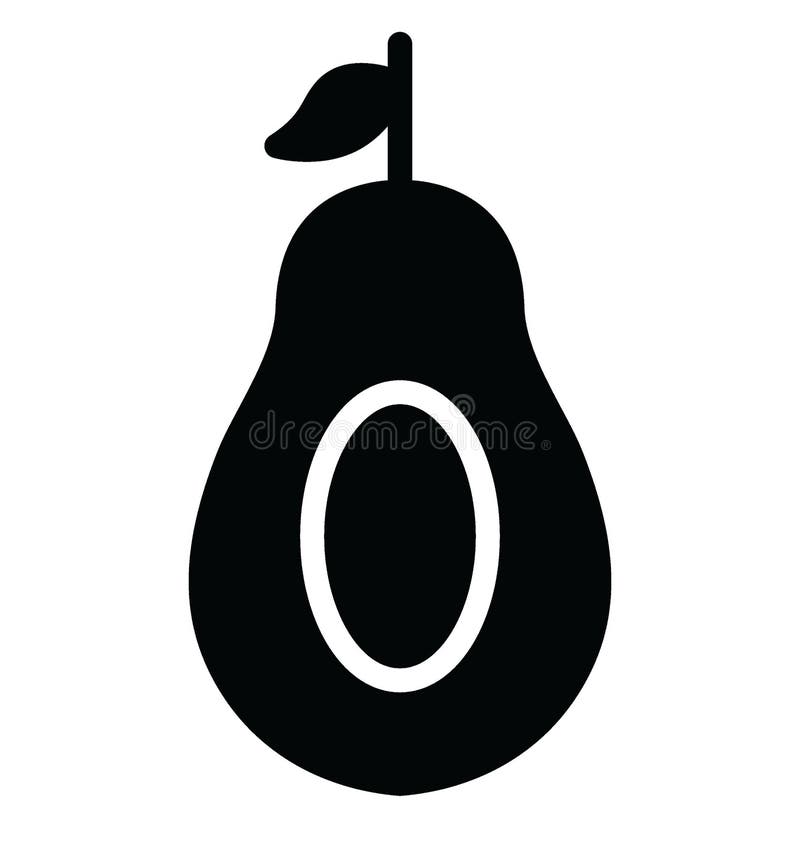 Avocado Isolated Vector Icon Which Can Easily Modify or Edit Avocado ...